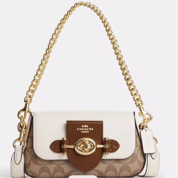 Coach | Bags | Coach Brie White And Brown Womens Bag Like New | Poshmark